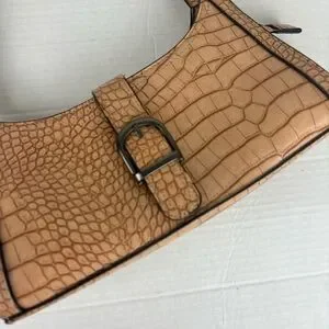 French Connection | Bags | French Connection Tan Crocodile Texture ...
